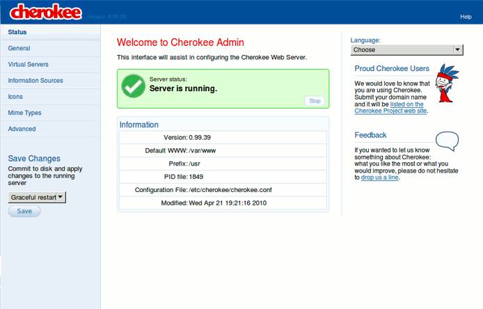 Websites with the Cherokee Web Server on Ubuntu 10.04 LTS (Lucid ...