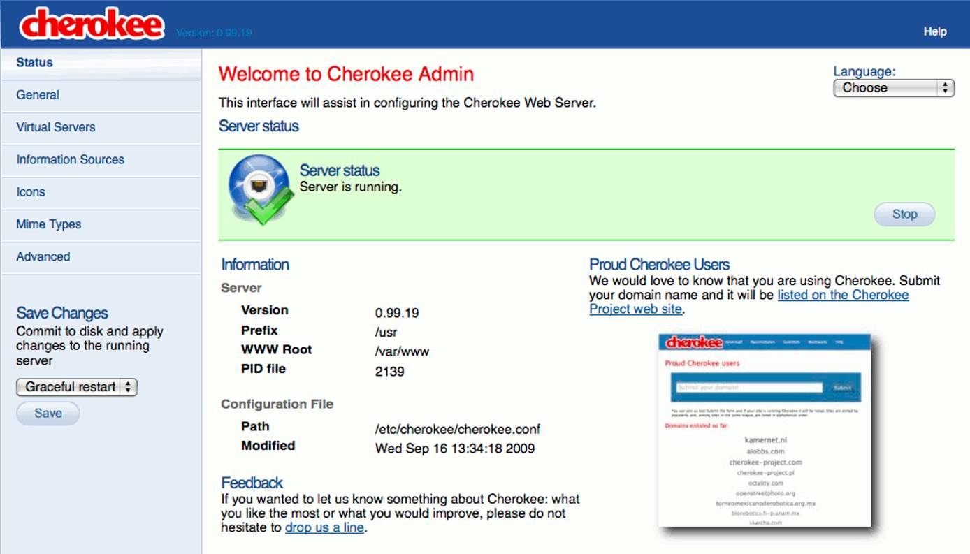 Websites with the Cherokee Web Server on Ubuntu 9.10 | Linode Docs