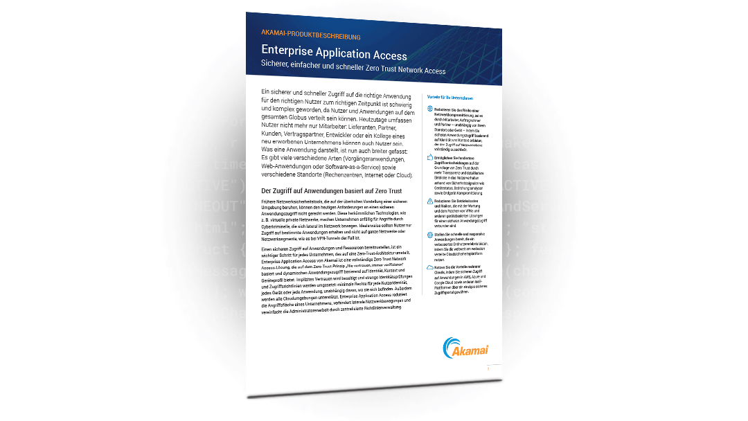 Enterprise Application Access von Akamai – Zero-Trust-Lösung | Akamai