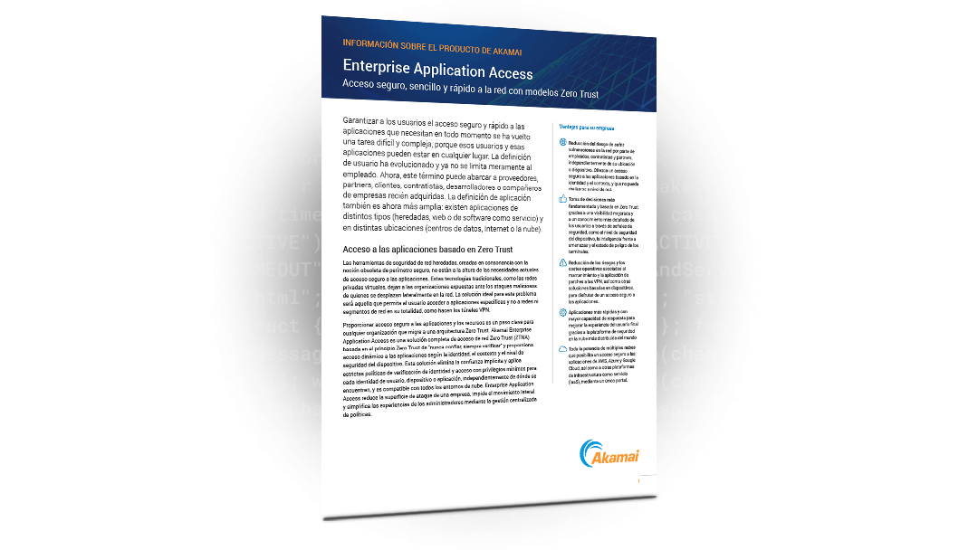 Akamai Enterprise Application Access - Solución Zero Trust | Akamai